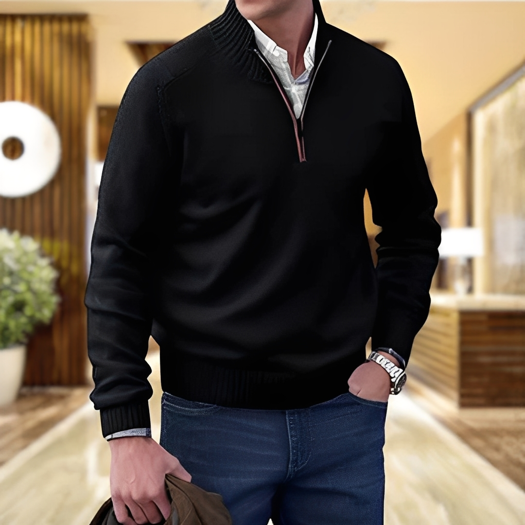 Khirvy - Half-zip stylish sweater for men – Monaco-mode.fr