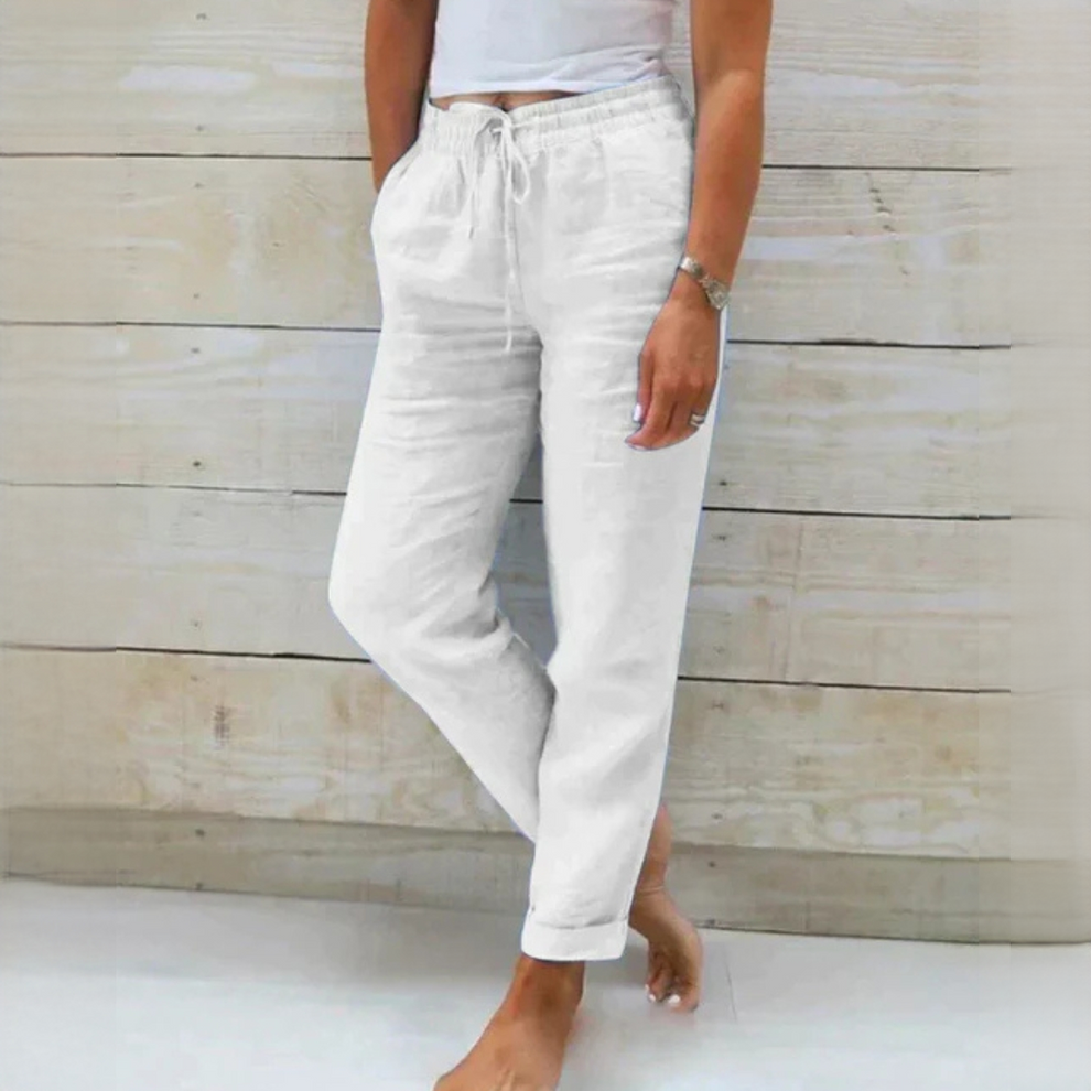 Dyan - Elegant trousers with adjustable drawstring for women – Monaco ...