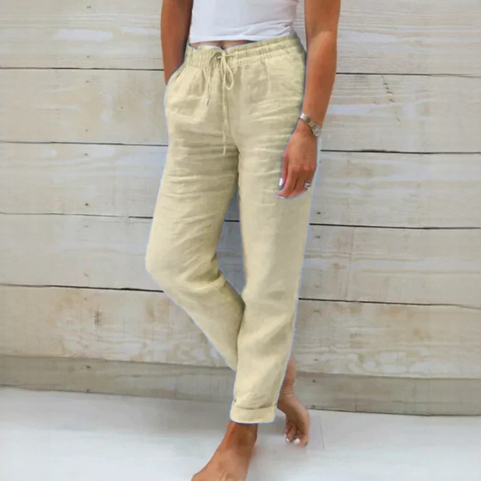 Dyan - Elegant trousers with adjustable drawstring for women – Monaco ...